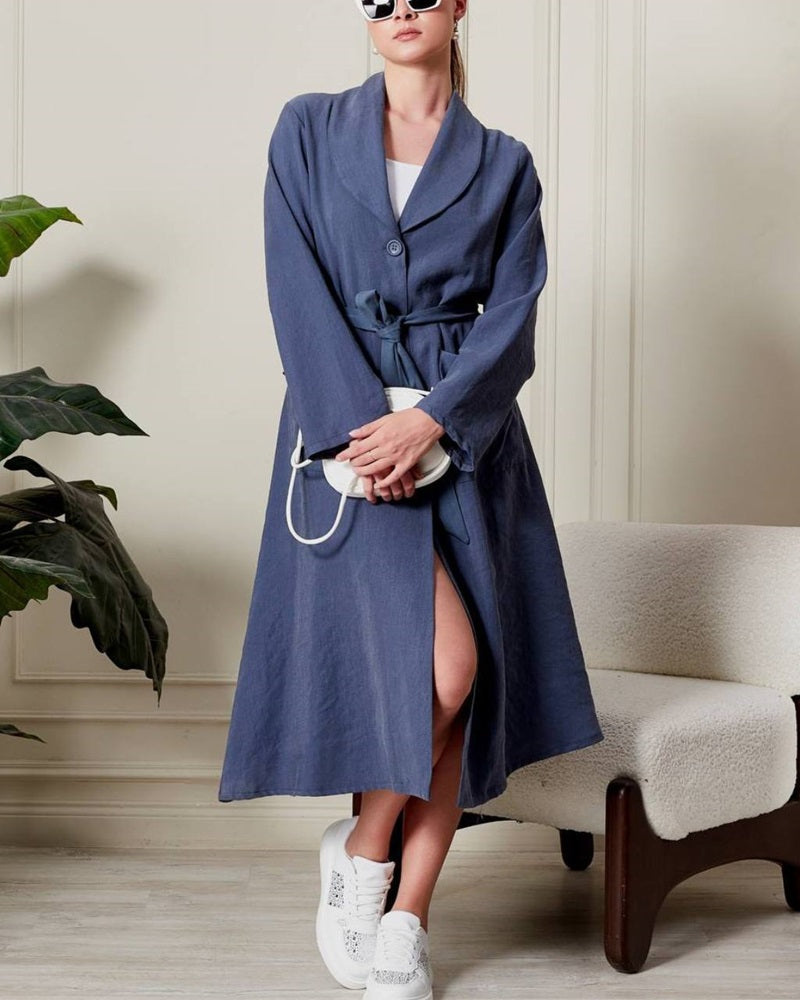 Linen Long Jacket – The Closet